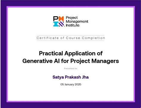 satya prakash jha pfmp® pgmp® pmp® on linkedin completed pmi course