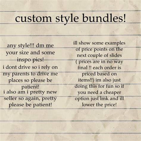 Style Bundles Currently Unable To Do These Depop