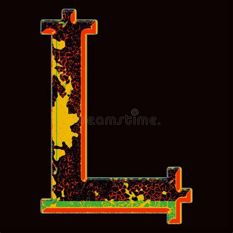 Decorative Grunge Letter Custom Vector Font Stock Vector Illustration Of Outline Colorful