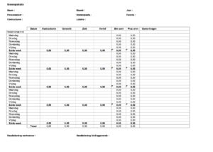 Gratis Voorbeeld Urenregistratie Excel Download Instructies
