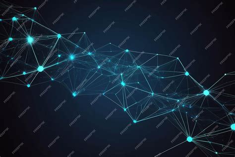 Premium Photo Grid Network Connection Abstract Node Background Stock