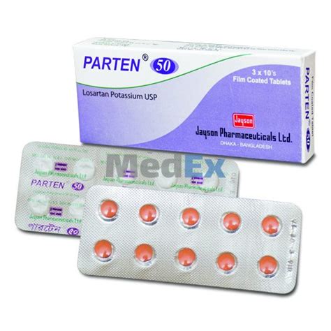 Parten 50 Mg Tablet Jayson Pharmaceutical Ltd Indications