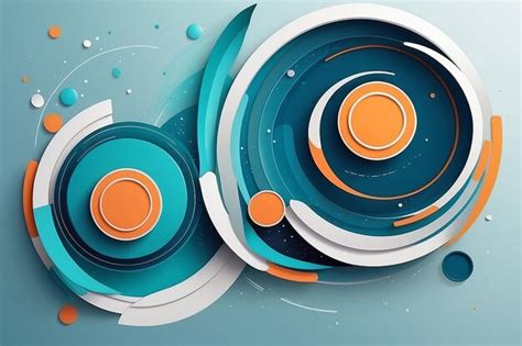 Premium Photo Futuristic Abstract Background With Circular Shapes