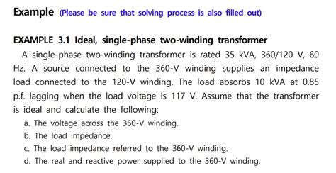 Solved EXAMPLE 3 1 Ideal Single Phase Two Winding Chegg Com