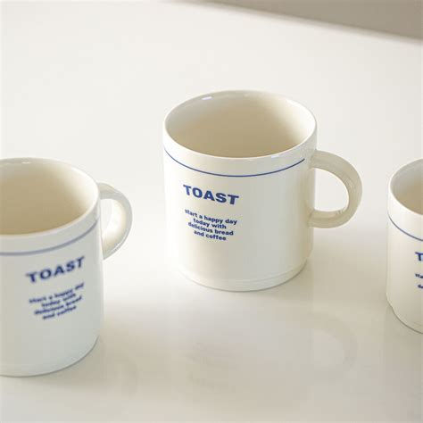 Momur Weekend 레터링 머그 L블루 감도 깊은 취향 셀렉트샵 29cm