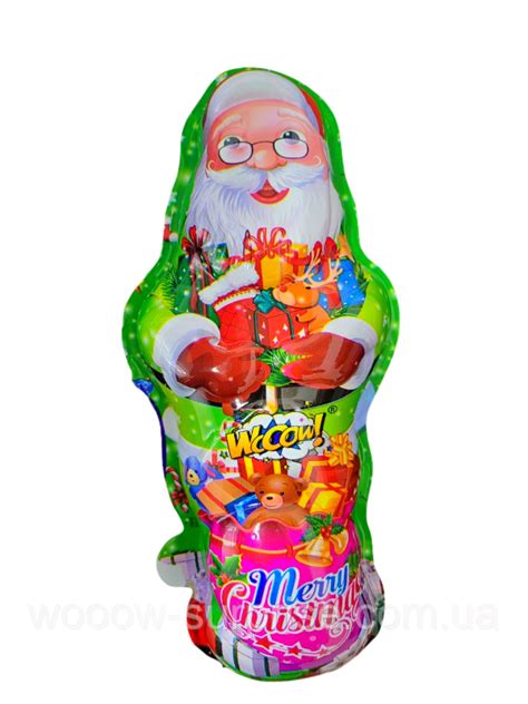 Фігурка пластикова з цукерками та сюрпризом для дівчинки та хлопчика Новорічний Санта 60г