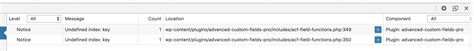 acf field functions php 349 undefined index key acf support