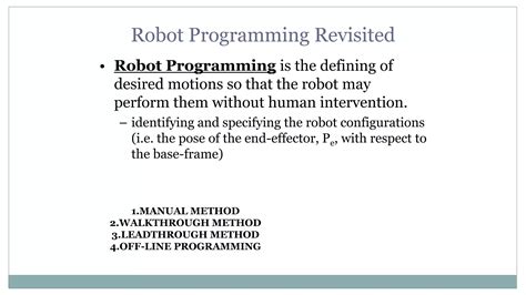 Robot Programming Pptx