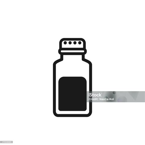 종이 통 유리 병 아이콘입니다 식품 조미료 요리 재료 주방 용품 웹 픽토그램 흰색 배경에 고립 된 벡터 일러스트 레이 션 가루로