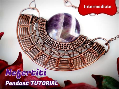 Wire Wrap Tutorial Wire Wrapping Pattern Wirearttutorials Nefertiti Pendant Crystal DIY Jewelry
