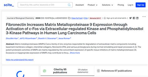 Fibronectin Increases Matrix Metalloproteinase 9 Expression Through