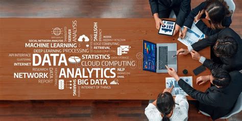 Collaborative Business Meeting Focused On Data Analytics Statistics