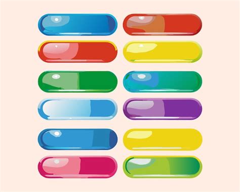 Empty Web Button Set Premium Ai Generated Vector