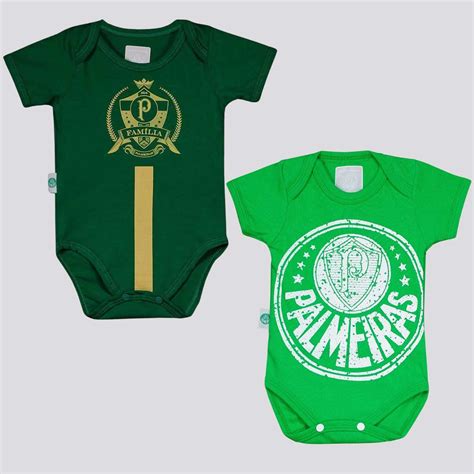 Kit Palmeiras Bodys Shield Verde E Shield Dourado Futfanatics