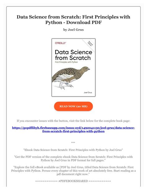 Ebook Data Science From Scratch First Principles With Python By Joel Grus By