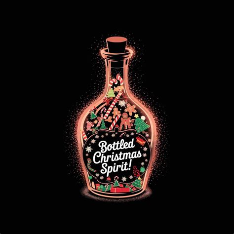 Bottled Christmas Spirit Illustration 49965680 Vector Art At Vecteezy