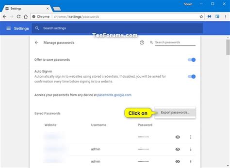 Export Saved Passwords In Google Chrome Tutorials