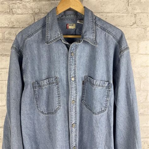 Mens Xl Levi Denim Shirt Etsy