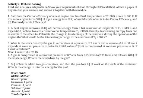 Solved Activity 2 Problem Solving Read And Analyze Each Problem Show Course Hero