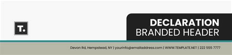Free Declaration Branded Header Template To Edit Online