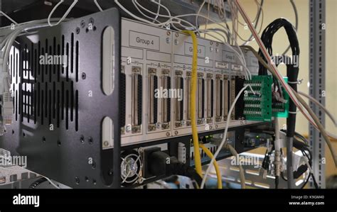 Network Panel Switch And Cable In Data Center Stock Photo Alamy