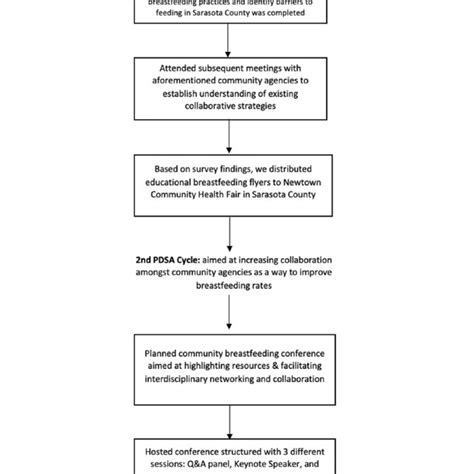 Flowchart Displaying The Projects Two Plan Do Study Act Pdsa