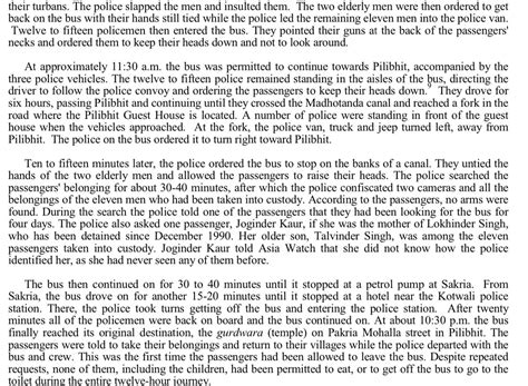 PunjabFiles HumanRightsViolations Sikhs PILIBHIT FAKE ENCOUNTER OF SIKHS AND MOCKERY OF