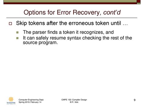 Cmpe 152 Compiler Design February 14 Class Meeting Ppt Download