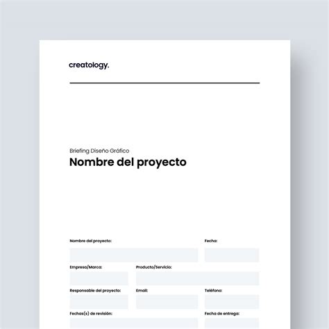 Briefing Template For Graphic Design Creatology