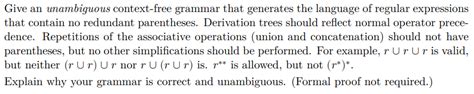 Solved Consider Regular Expressions Over A B That Use E