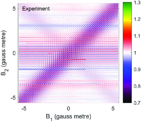 two dimensional plot of the signal intensity normalised with respect to
