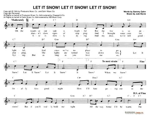 Let It Snow Let It Snow Let It Snow 歌谱简谱网