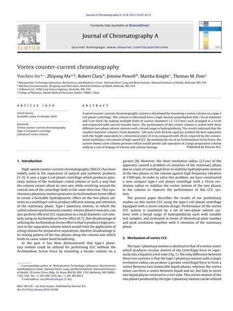 Pdf Vortex Counter Current Chromatography Dokumen Tips