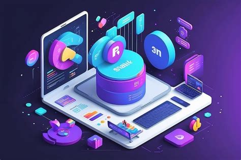 Premium Photo Crm Software Isometric Vector Illustration Client Data Analytics And Storage