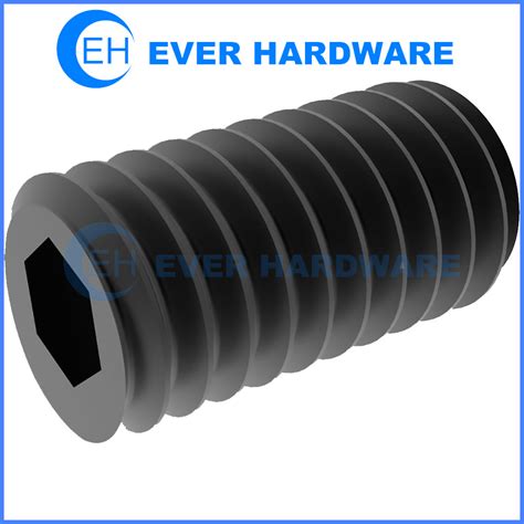 10 32 Hex Socket Set Screws Cup Point Asme 183 Black Oxide 45h Grade