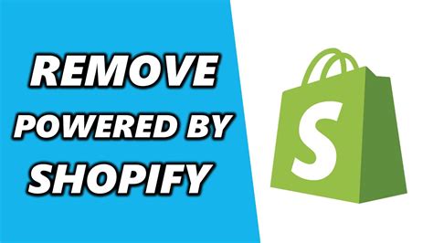 How To Remove Shopify Logo Powered By From Website YouTube