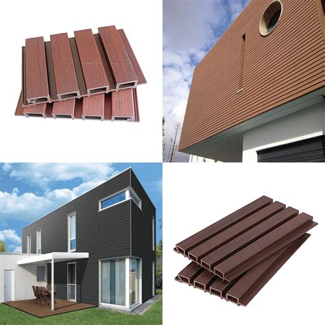 Great Wall Cladding Exterior Outdoor Wood Pvc Co Extrusion Fluted