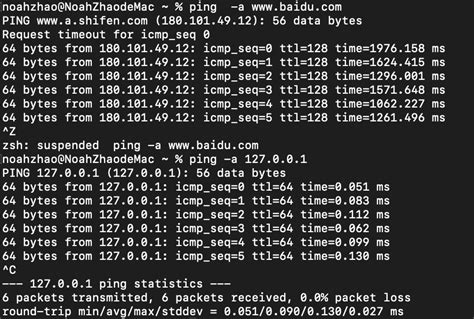 ping hostname