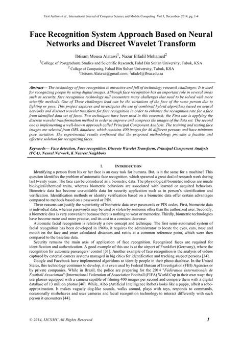 pdf face recognition system approach based on neural networks and