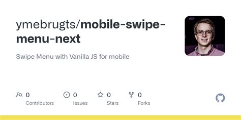 Github Ymebrugts Mobile Swipe Menu Next Swipe Menu With Vanilla Js For Mobile