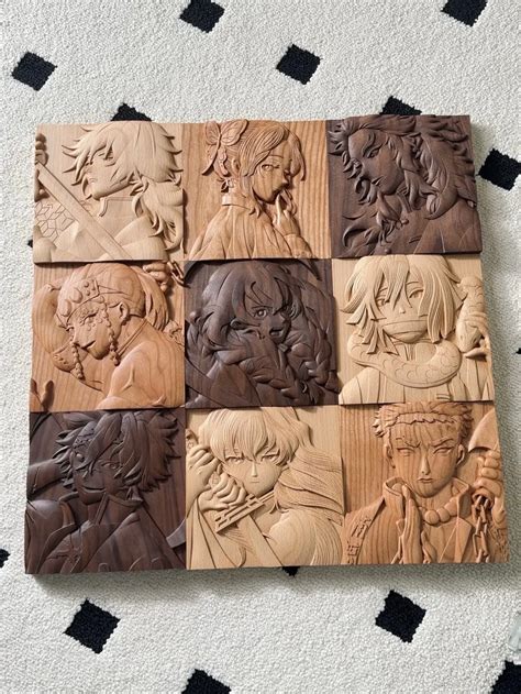Demon Slayer Hashira Wood Art