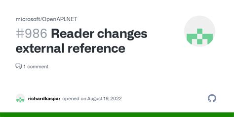 Reader Changes External Reference Issue Microsoft OpenAPI NET GitHub