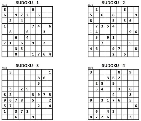 300 Sudoku Puzzles Hard Pdf Download Sudoku Printable Etsy Canada