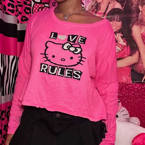 L Hello Kitty Cropped Sweater Missangeldoll