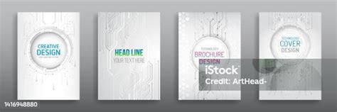 하이테크 브로셔 전단 템플릿 기술 배경 디자인 소책자 전단지 연례 보고서 레이아웃 비즈니스 프리젠 테이션을위한 과학 표지 디자인 책자 표지에 대한 스톡 벡터 아트 및 기타