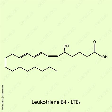 Leukotriene B4 Leukotriene Biomolecule Molecular Formula Skeletal