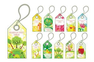 Vector Spring Tags Set Royalty Free Stock Image Storyblocks