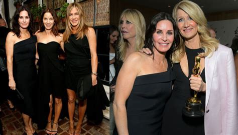 Jennifer Aniston Courteney Cox Make Oscars Winner Laura Derns Night
