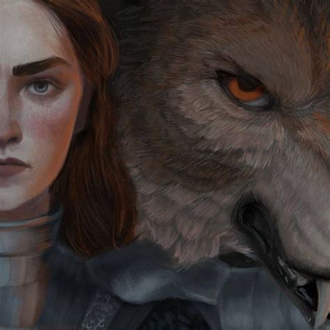 Arya And Nymeria Trono Di Spade Arya Stark Nuova Arte