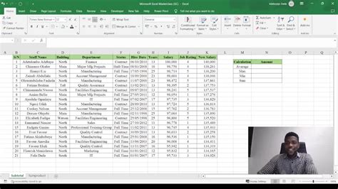 Adekoyejo Dada On Linkedin Microsoftexcel Dataanalytics Subtotal